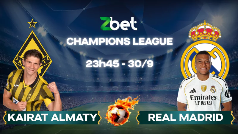 Nhận định soi kèo Kairat Almaty vs Real Madrid - 23h45 30/09/2025 - Champions League